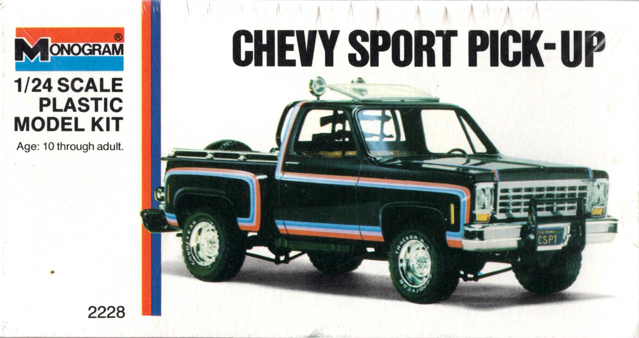 Monogram 1975 Chevy Stepside Sport 4x4 Pickup Truck - Spotlight Hobbies