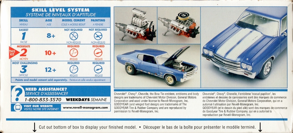 Revell/Monogram 1970 Chevy Chevelle SS 454 Hardtop "Heavy Chevy ...