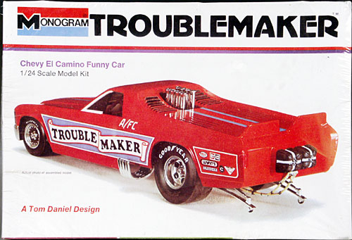 Monogram Tom Daniel "Troublemaker" 1972 Chevy El Camino Funny Car ...