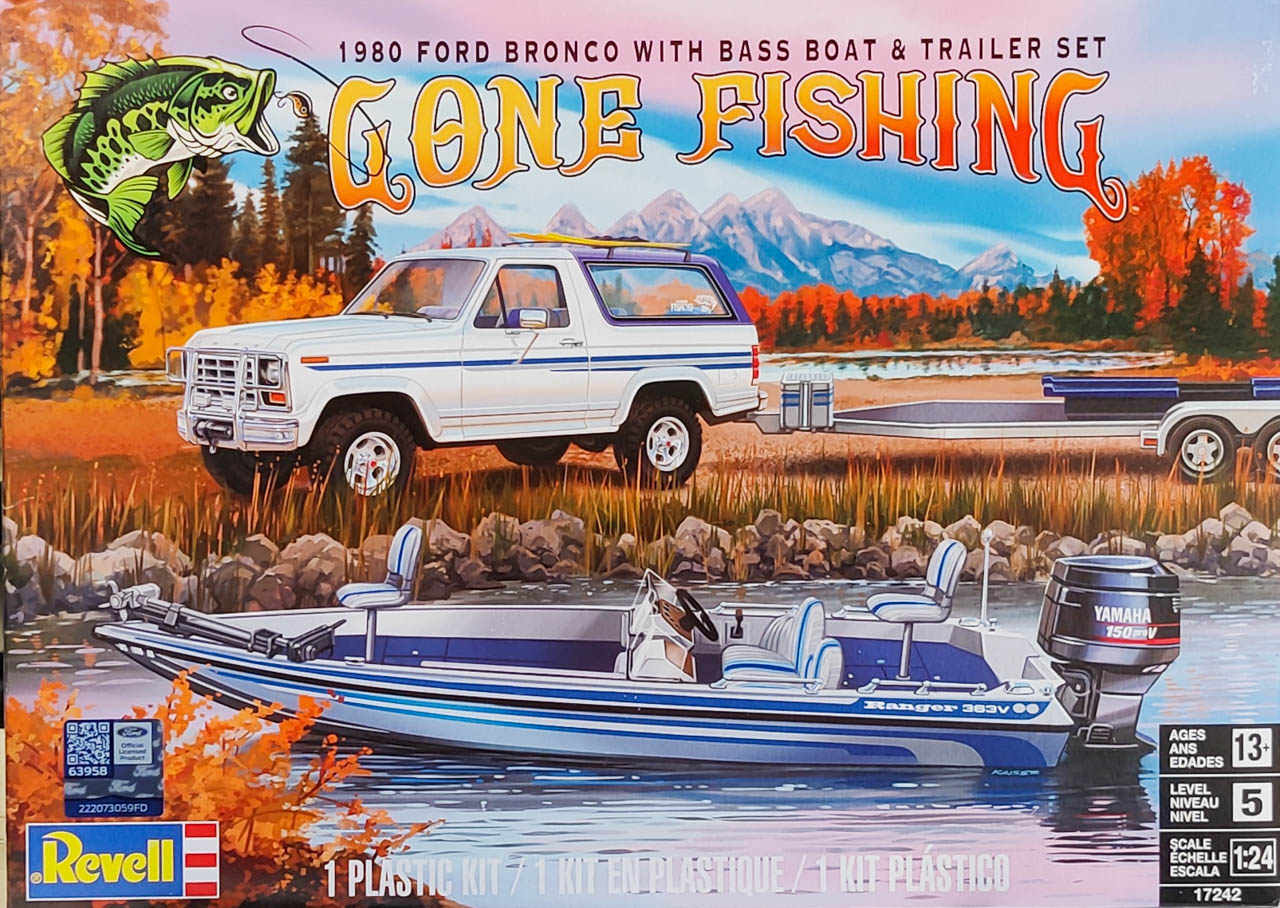 Revell “Gone Fishing” 1980 Ford Bronco with Bass Boat and Trailer ...