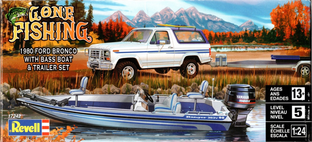 Revell “Gone Fishing” 1980 Ford Bronco with Bass Boat and Trailer ...
