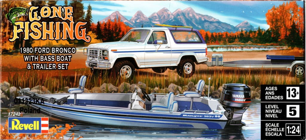 Revell “Gone Fishing” 1980 Ford Bronco with Bass Boat and Trailer ...