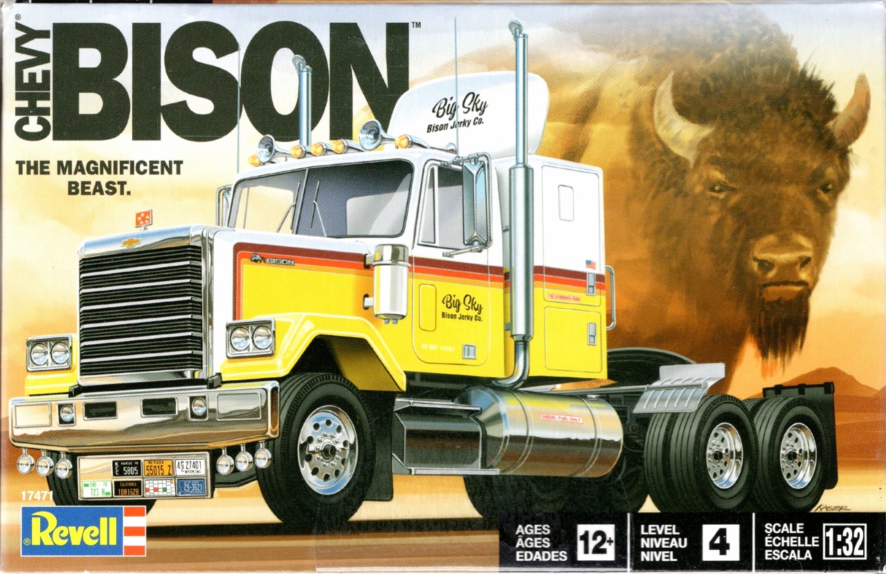 Revell Chevy Bison Semi Tractor Truck with Sleeper, 1/32 Scale ...