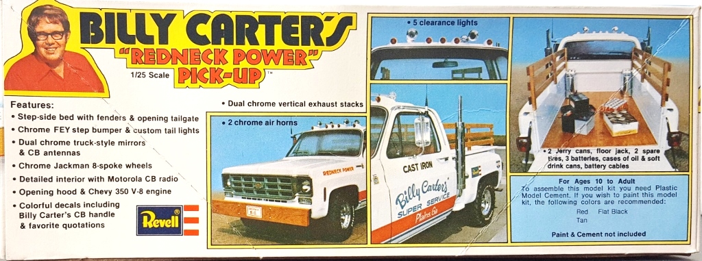 Revell Billy Carter's 1977 Chevy “Redneck Power” Stepside Pickup Truck ...