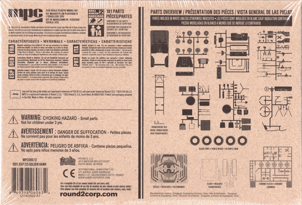 MPC 1981 Jeep CJ5 4x4 Off-Roader "Golden Hawk" - Spotlight Hobbies