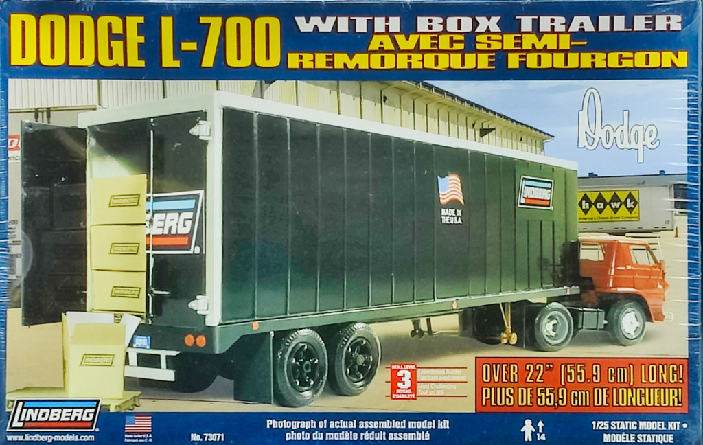 Lindberg Dodge L-700 Semi Tractor Truck with Box Trailer - Spotlight ...