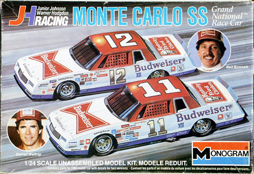 Monogram Darrell Waltrip #11/ Neil Bonnett #12 "Budweiser" 1984 Chevy ...