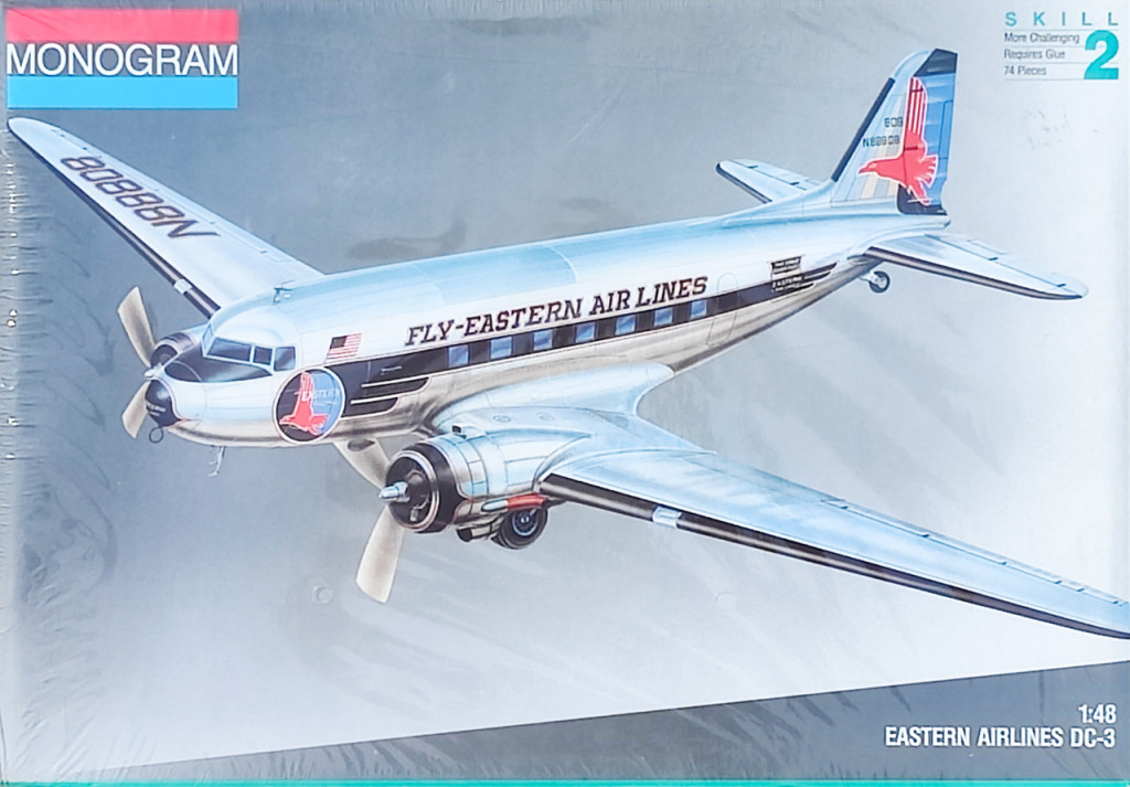 Monogram Douglas DC-3 Eastern Airlines Commercial Aircraft - 1/48 Scale ...
