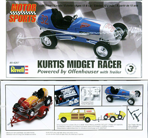 Revell Kurtis Midget Racer with Offenhauser Engine - includes Trailer ...