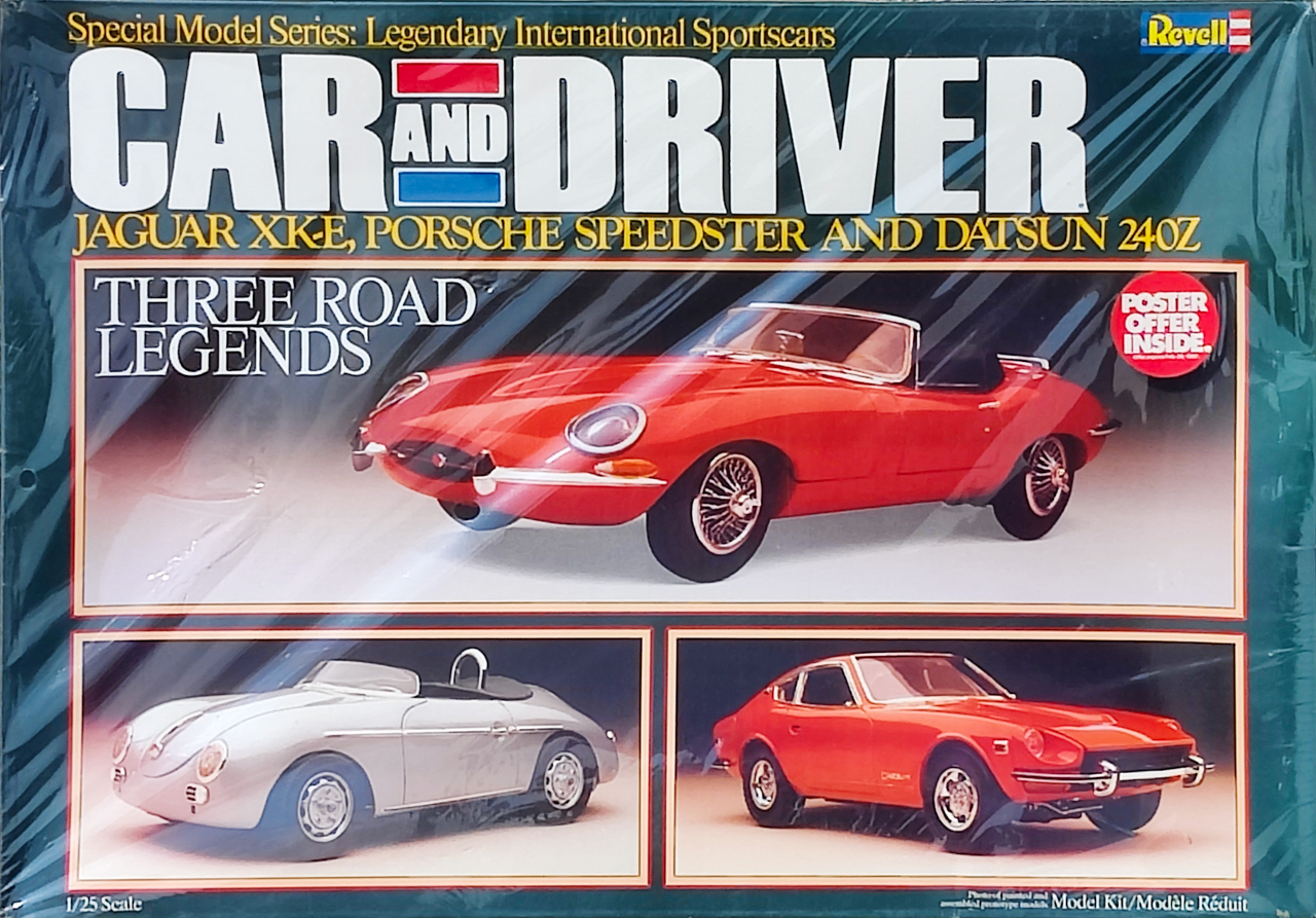 Revell "Car And Driver" Jaguar SK-E, Porsche Speedster and Datsun 240Z ...