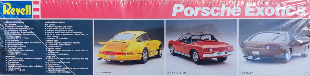 Revell "Porsche Exotics" 911 Carrera, 914-6 Roadster and 928 Coupe Set ...