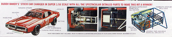 MPC Buddy Baker #71 "K&K Insurance" 1973 Dodge Charger - 1/16 Scale ...