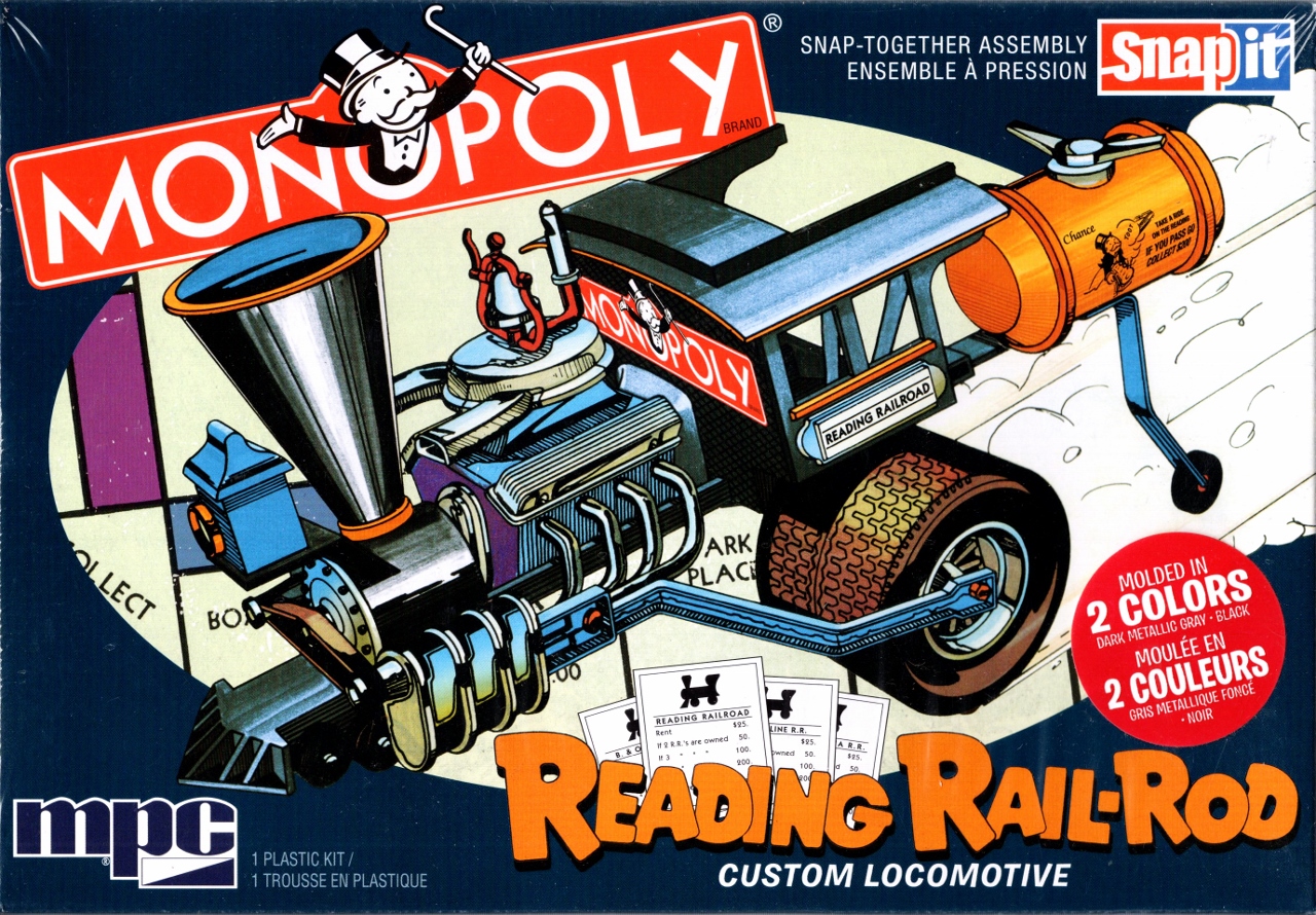MPC "Monopoly" Reading Rail-Rod Custom Locomotive Show Car - Snap-it ...
