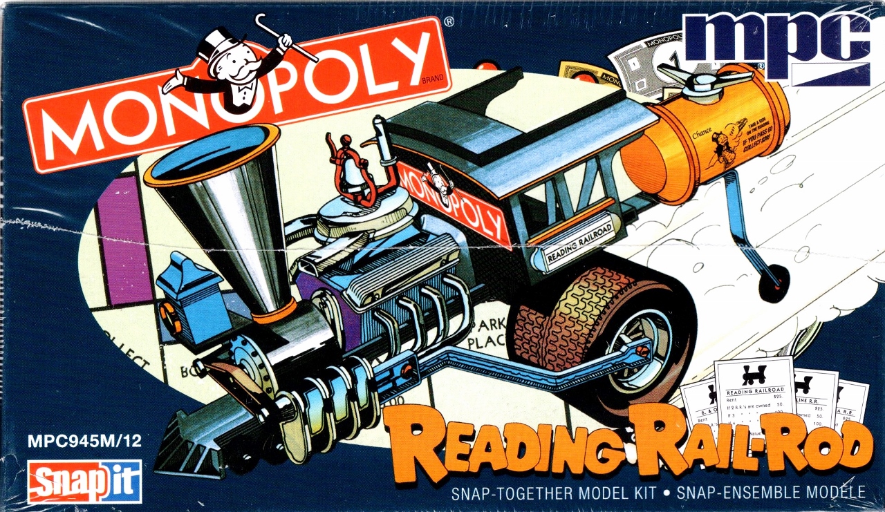 MPC "Monopoly" Reading Rail-Rod Custom Locomotive Show Car - Snap-it ...
