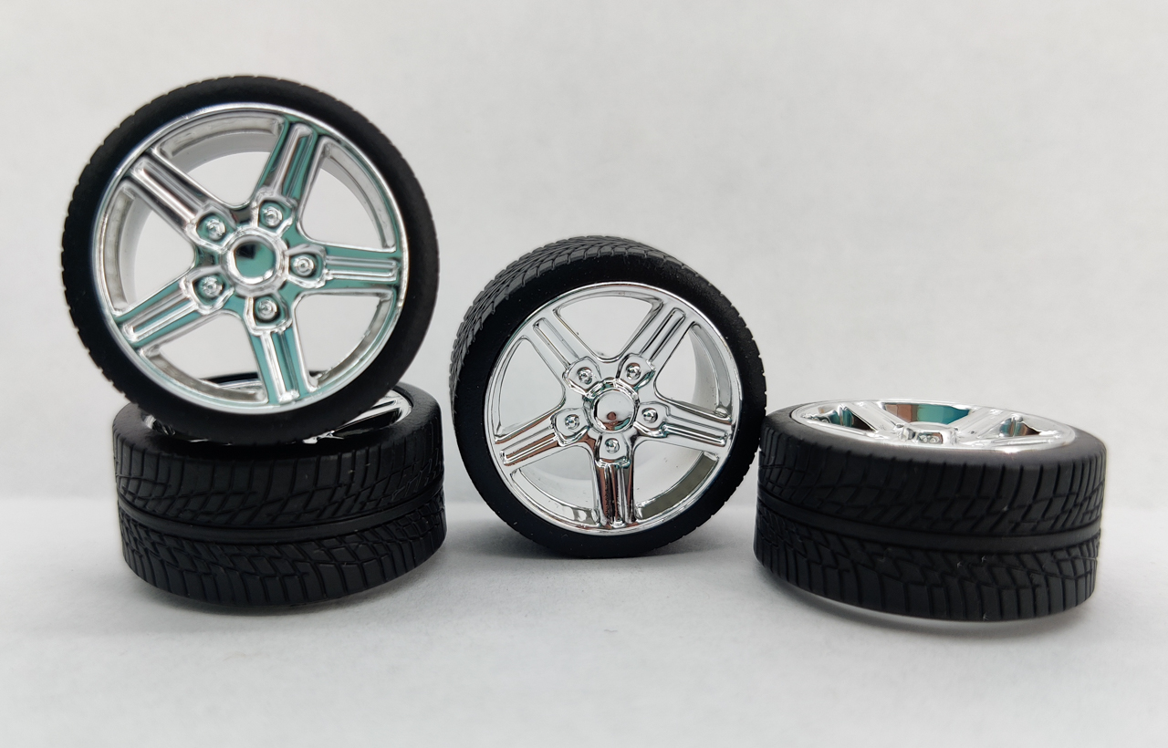 Pegasus 1/24 or 1/25 Scale "Irok's" Chrome Wheels with Low Profile ...