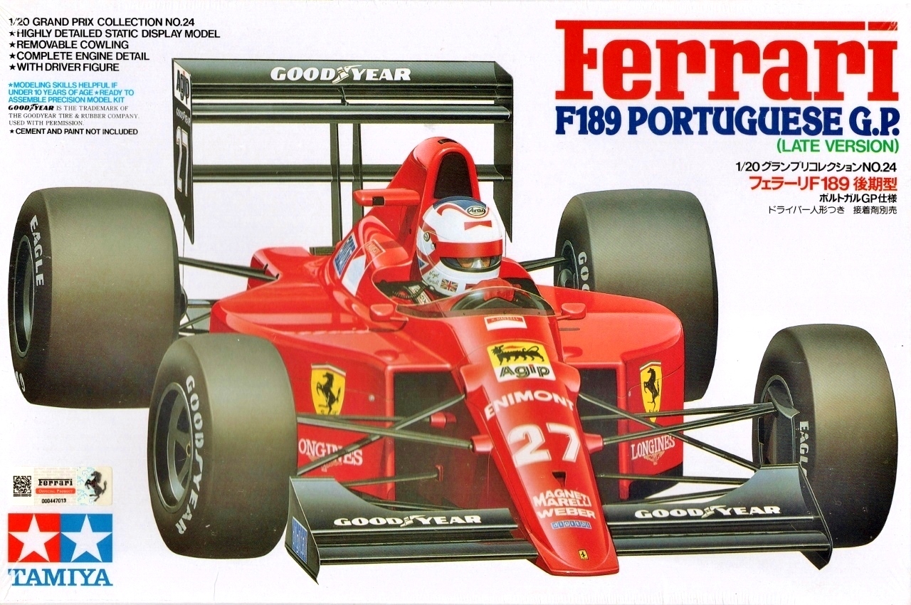 Tamiya Ferrari F189 Portuguese Grand Prix (Late Version) Formula 1 - 1/20 Scale - Spotlight Hobbies