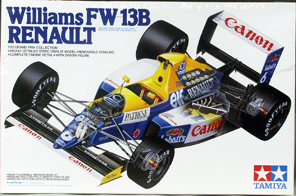 Tamiya Williams FW-13B Renault F1 Formula 1 - 1/20 Scale - Spotlight ...