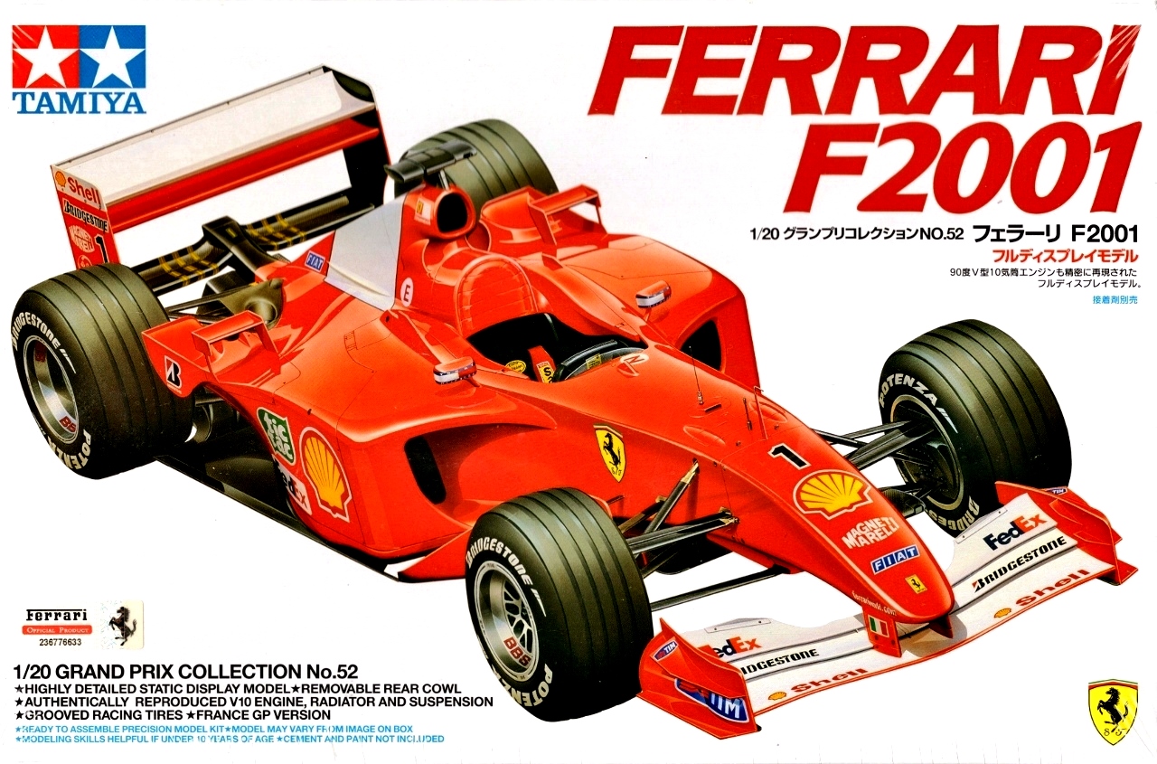 Tamiya Ferrari F2001 Formula 1 - 1/20 Scale - Spotlight Hobbies