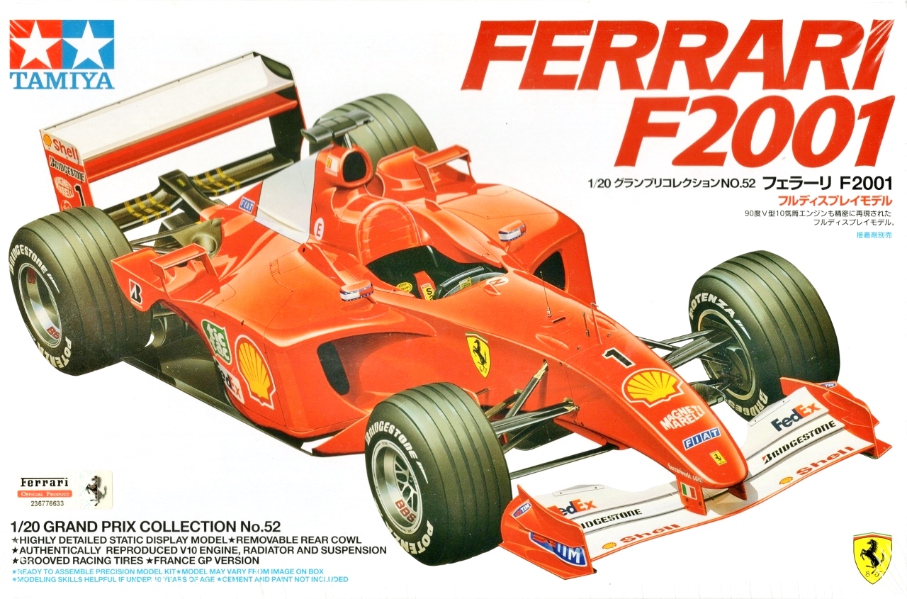 Tamiya Ferrari F2001 Formula 1 - 1/20 Scale - Spotlight Hobbies