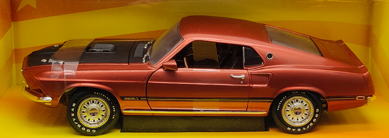 Ertl American Muscle 1/18 Scale 1969 Ford Mustang Mach I - Metallic ...