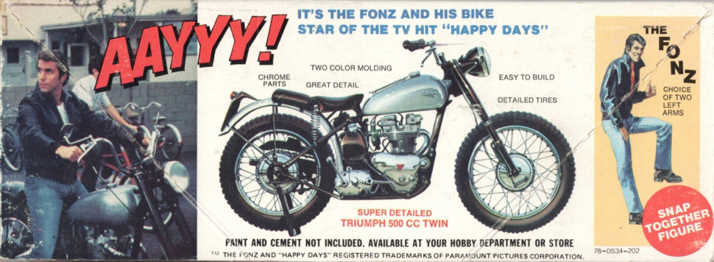 MPC "The Fonz And His Bike" Triumph 500 CC Twin Motorcycle - 1/12 Scale ...