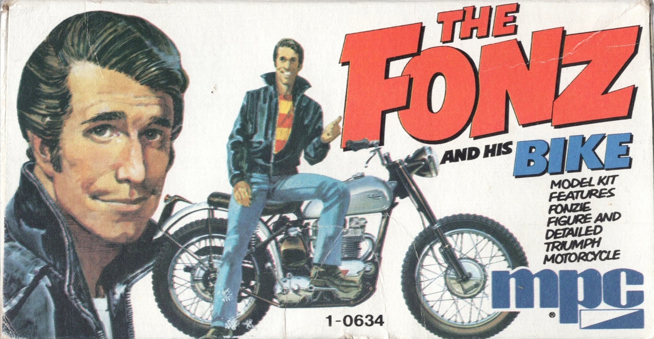 MPC "The Fonz And His Bike" Triumph 500 CC Twin Motorcycle - 1/12 Scale ...