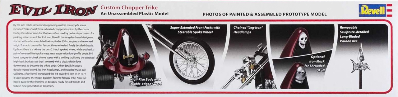 Revell Evil Iron Custom Chopper Trike Motorcycle - 1/8 Scale ...