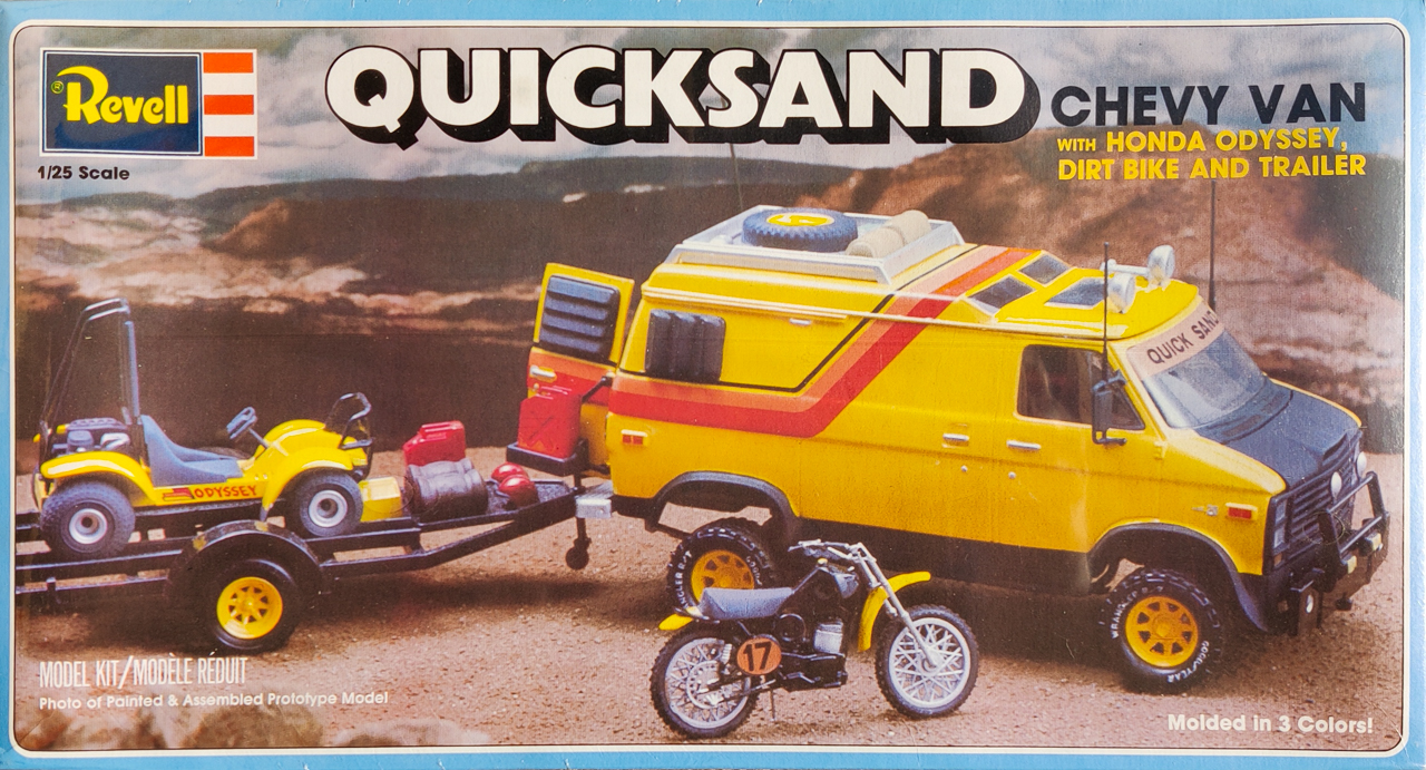 Revell "Quicksand" 1976 Chevy Custom Van with Honda Odyssey, Dirt Bike ...