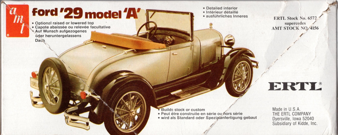 AMT 1929 Ford "A" Roadster - Stock or Street Rod - Spotlight Hobbies