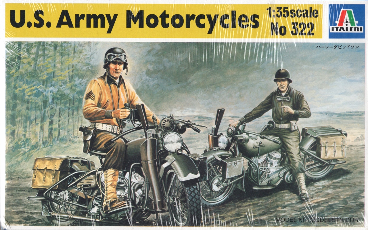 Italeri U.S. Army D-Day Motorcycles - 2 Bikes and 2 Figures - 1/35 ...