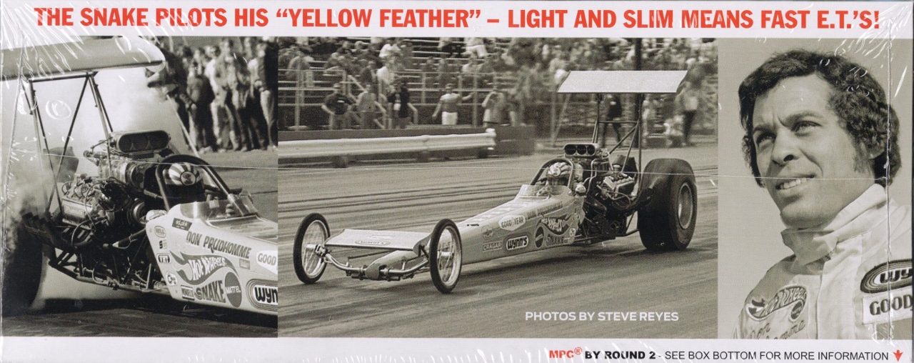 MPC "Yellow Feather" Don "Snake" Prudhomme 1972 "Hot Wheels" Rear ...