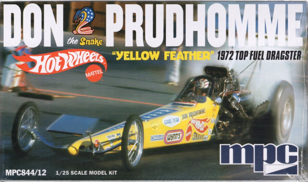 MPC "Yellow Feather" Don "Snake" Prudhomme 1972 "Hot Wheels" Rear ...