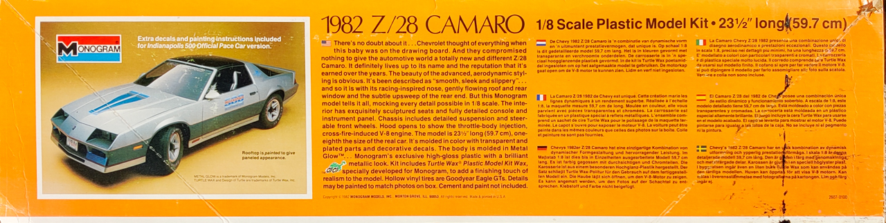 Monogram 1982 Chevy Camaro Z-28 Coupe - 1/8th Scale - Spotlight Hobbies