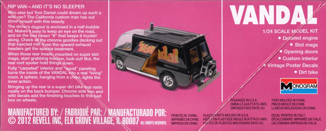Monogram "Vandal" Tom Daniel Custom Van Show Rod with Mini Bike ...
