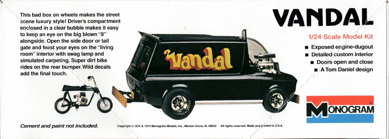 Monogram "Vandal" Tom Daniel Custom Van Show Rod with Mini Bike ...