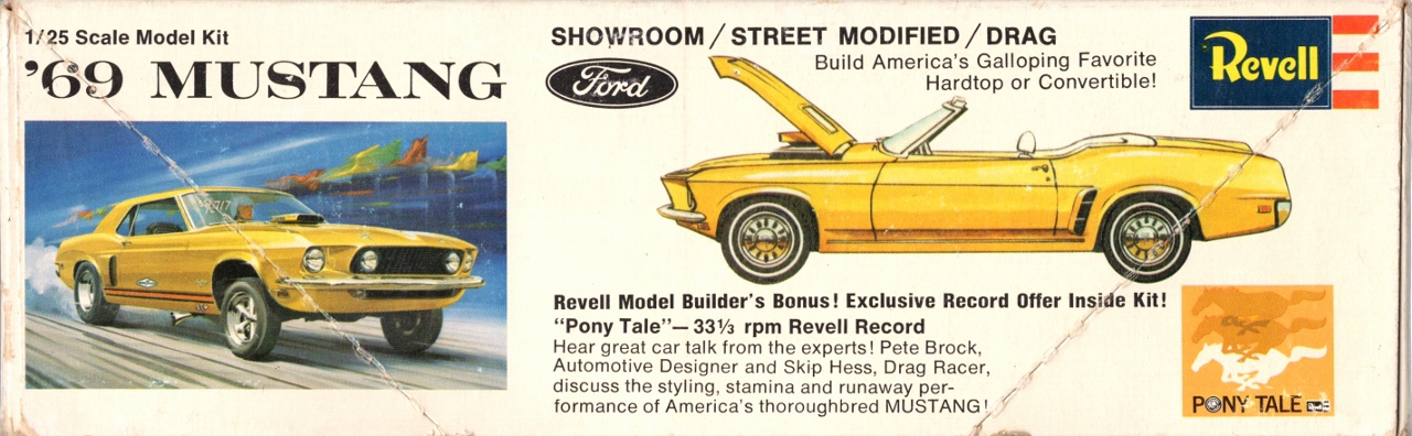 Revell 1969 Ford Mustang 428 Cobra Jet Hardtop or Convertible - Stock ...