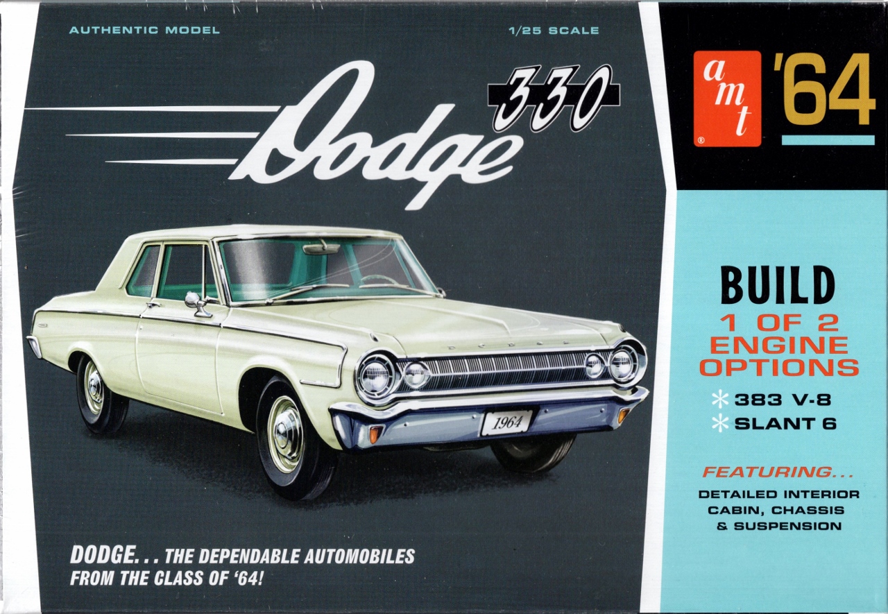 AMT (Lindberg) 1964 Dodge 330 2 Door Sedan - 383 or Slant Six Engine ...