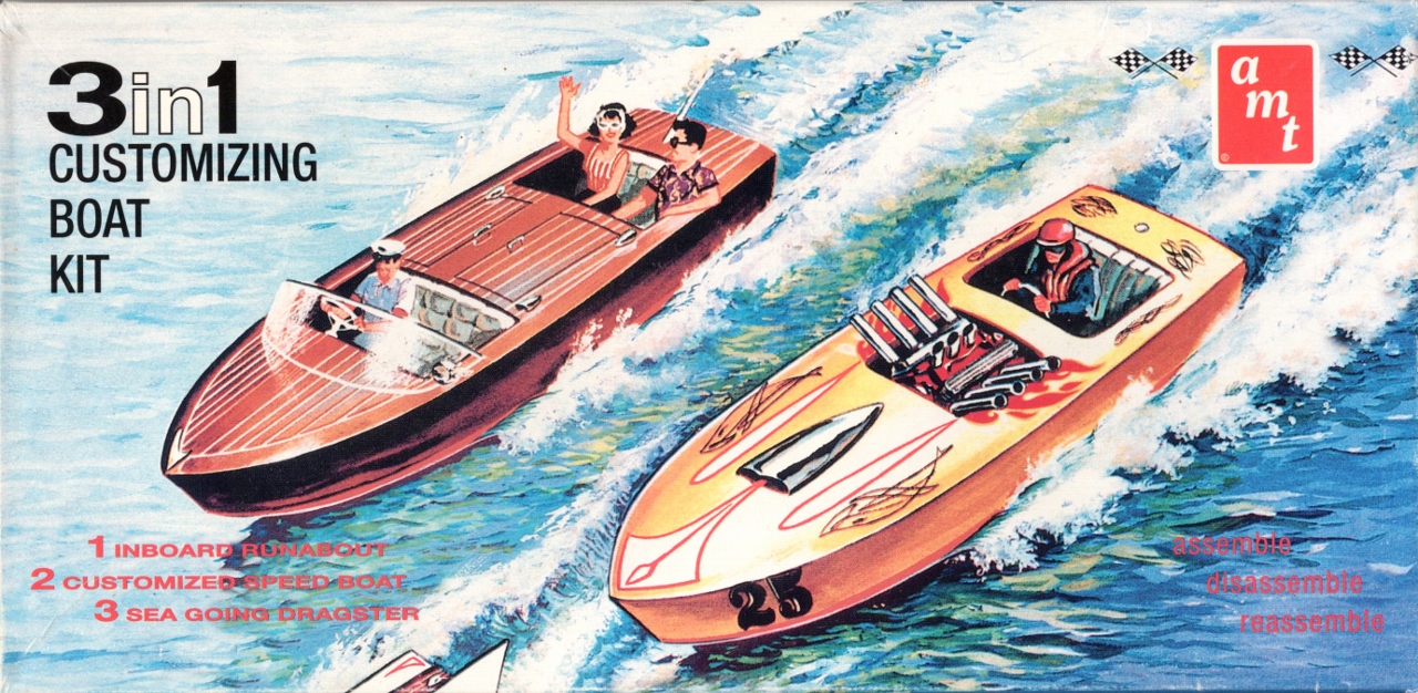 AMT 1959 Customizing Boat Kit - 3 in 1 - Inboard Runabout, Customized ...