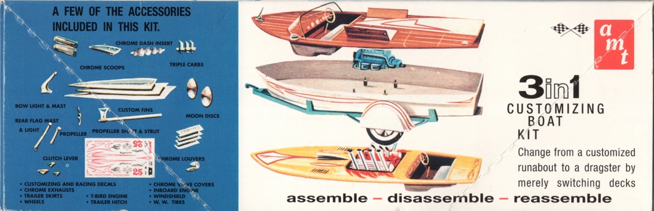 AMT 1959 Customizing Boat Kit - 3 in 1 - Inboard Runabout, Customized ...