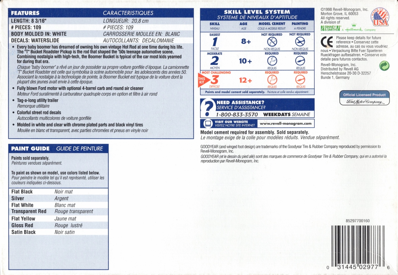 Revell/Monogram “Boomer Bucket” 1924 Ford “T” Roadster with Trailer ...