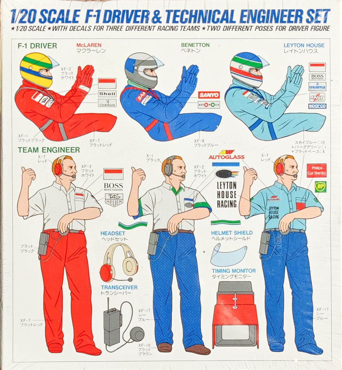 Tamiya Grand Prix F-1 Driver & Technical Engineer Set - 1/20 Scale - Spotlight Hobbies