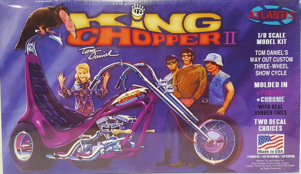 Atlantis (Monogram) Tom Daniel "King Chopper II" Harley Davidson Three ...