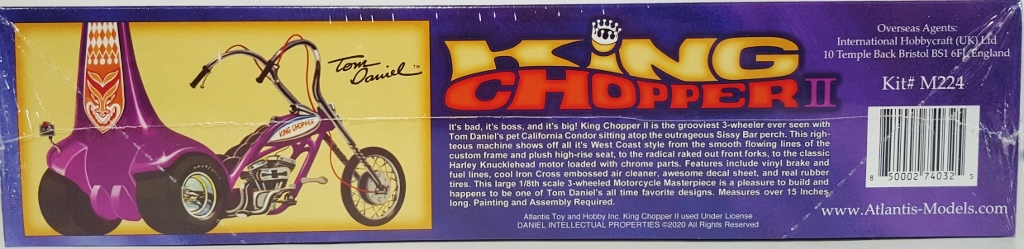 Atlantis (Monogram) Tom Daniel "King Chopper II" Harley Davidson Three ...