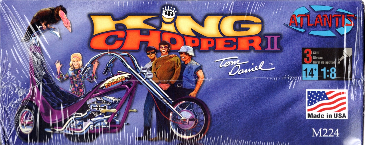 Atlantis (Monogram) Tom Daniel "King Chopper II" Harley Davidson Three ...