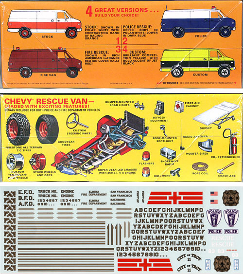 AMT 1975 Chevy Panel Rescue Van – Stock, Custom, Police or Fire Rescue ...