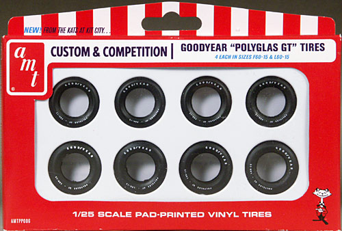 AMT Goodyear Polyglas GT Tires - 2 Sets Each of F60-15 and L60-15 Parts ...