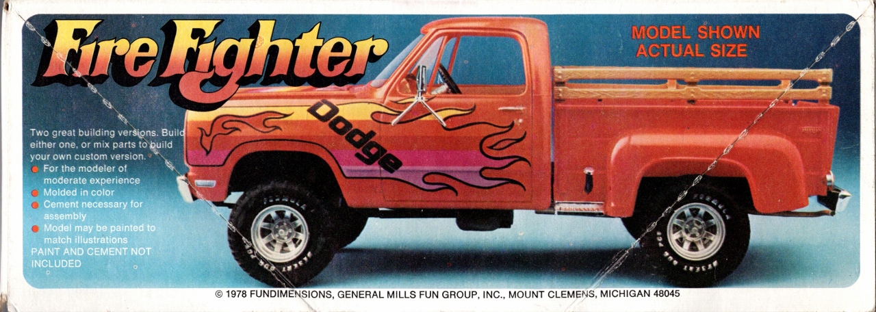 MPC “Fire Fighter” 1979 Dodge Stepside 4x4 Pickup Truck - Spotlight Hobbies