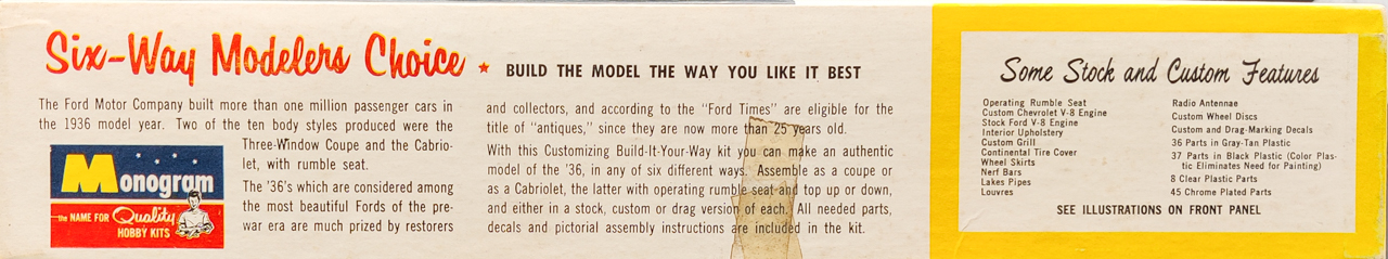 Monogram 1936 Ford 3-Window Coupe or Cabriolet - Spotlight Hobbies