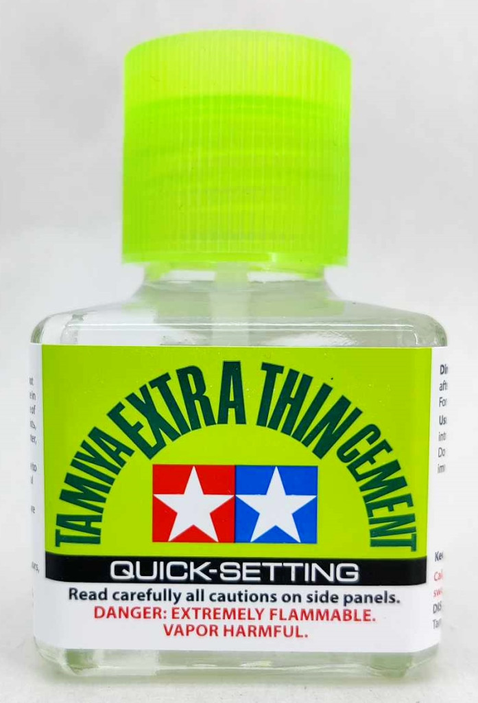 Tamiya Extra Thin Quick-Setting Cement with Brush Applicator - 40 ml ...