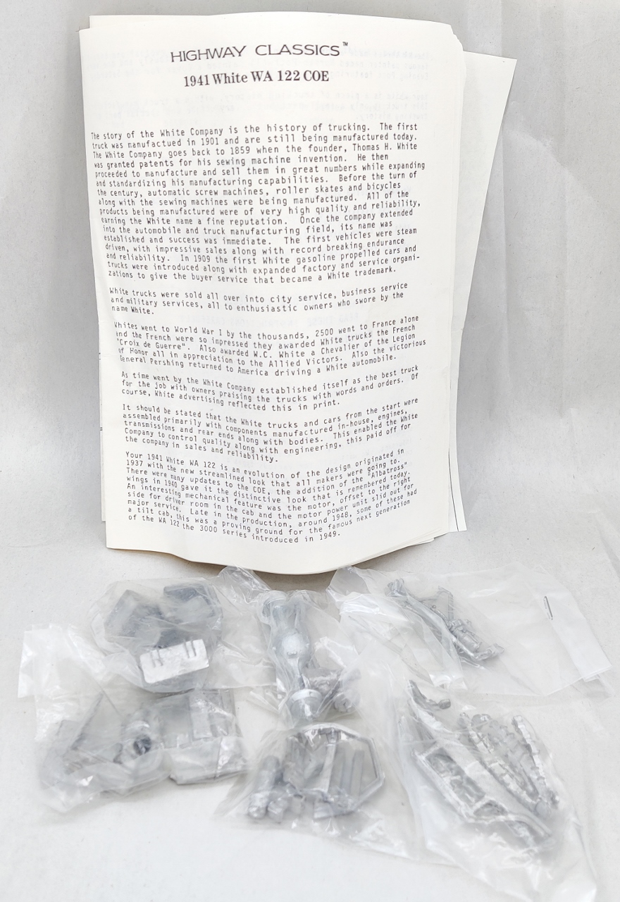Herb Deeks Models 1941 White WA 122 COE - 1/32 Scale Multi-Media Kit ...